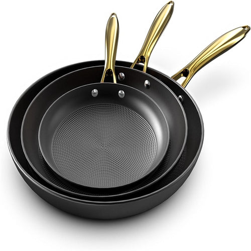 Imarku 3 Piece Nonstick Frying Pan Set 8", 10" & 12" | Stainless Steel ...