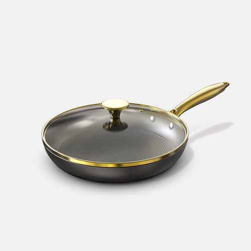 Imarku Top Rate Nonstick Frying Pans Set with Glass Lids| Hexagon ...